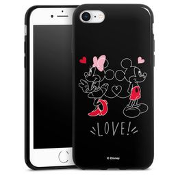 DeinDesign iPhone SE (2022) Handy Slim Case extra d&uuml;nn Silikon Handyh&uuml;lle schwarz H&uuml;lle Disney Love Silikon Slim Case