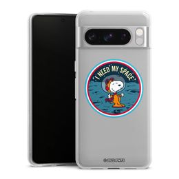 DeinDesign Google Pixel 8 Pro Handy Silikon H&uuml;lle Case transparent Handyh&uuml;lle Peanuts Weltall Snoopy Silikon Case