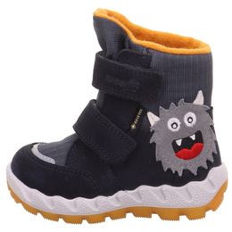 Superfit M&auml;dchen Winterboots "ICEBIRD WMS: mittel", Gr. 25, grau, Textil, Veloursleder, Schuhe, Winterstiefel mit 2 Klettverschl&uuml;ssen,