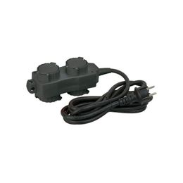 Showtec 2+2 Wege Schutzkontaktverteiler R 1,5M, 3x1,5qmm, IP20
