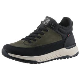 RIEKER SPORT Herren Sneaker, Gr. 45, schwarz, Leder, Lederimitat, Textil, Schuhe, Freizeitschuh, Outdoorschuh, Schnürboots mit TEX-Membran
