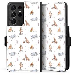 DeinDesign Galaxy S21 Ultra 5G Handy Klapph&uuml;lle Handyh&uuml;lle aus Kunst Leder schwarz Flip Case Disney Winnie The Pooh Official Licensed Product Sideflip mit Lasche