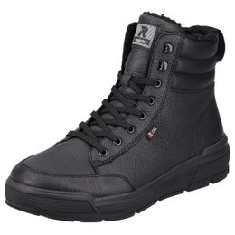 RIEKER SPORT Herren Winterboots, Gr. 46, schwarz, Leder, unifarben, Schuhe, Stiefelette, Schnürboots mit TEX-Membran