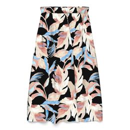 Véro Moda Maxirock VERO MODA "VMJOSIE 7/8 SKIRT WVN GA", Damen, Gr. S (36), schwarz aop:myra, Obermaterial: 83% Viskose, 17% Nylon, bedruckt, regular fit lang, Röcke