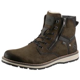 Rieker Herren Winterboots, Gr. 44, schwarz, Nubuklederimitat, used, Schuhe, mit komfortabler Rieker TEX-Ausstattung, Freizeitschuh, Schnürschuh