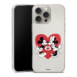 DeinDesign iPhone 16 Pro Max Handy Silikon H&uuml;lle Case transparent Handyh&uuml;lle Disney Heart Silikon Case