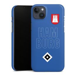 DeinDesign iPhone 14 Plus Handy Premium Case Smartphone Handyh&uuml;lle Schutzh&uuml;lle gl&auml;nzend Official Licensed Product Hamburg Hamburger Sv Premium Case