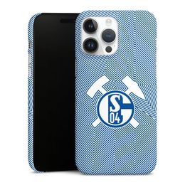 DeinDesign iPhone 14 Pro Max Handy Premium Case Smartphone Handyh&uuml;lle Schutzh&uuml;lle matt Bundesliga Stripes Fc Schalke 04 Premium Case