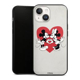 DeinDesign iPhone 14 Handy Slim Case extra d&uuml;nn Silikon Handyh&uuml;lle schwarz H&uuml;lle Disney Heart Silikon Slim Case