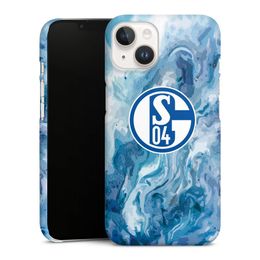 DeinDesign iPhone 14 Handy Premium Case Smartphone Handyh&uuml;lle Schutzh&uuml;lle matt Logo Fc Schalke 04 Merchandise Premium Case