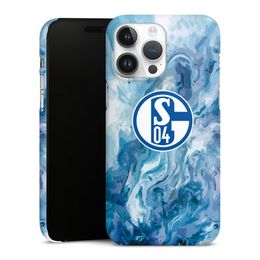 DeinDesign iPhone 14 Pro Max Handy Premium Case Smartphone Handyh&uuml;lle Schutzh&uuml;lle matt Logo Fc Schalke 04 Merchandise Premium Case