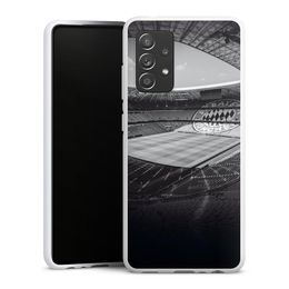 DeinDesign Galaxy A52s 5G Handy Silikon H&uuml;lle Case wei&szlig; Handyh&uuml;lle Stadium Fcb Fc Bayern M&uuml;nchen Silikon Case