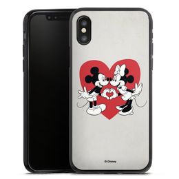 DeinDesign iPhone X Handy Silikon H&uuml;lle Case schwarz Handyh&uuml;lle Disney Heart