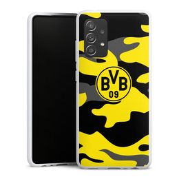 DeinDesign Galaxy A52s 5G Handy Silikon H&uuml;lle Case wei&szlig; Handyh&uuml;lle Borussia Dortmund Merchandise Bvb Silikon Case