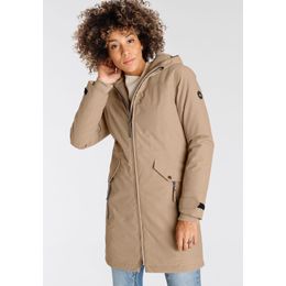 Polarino Damen Funktionsparka, beige, Gr. 42, Web, Obermaterial: 100% Polyester. Futter: 100% Polyester. Wattierung: 100% Polyester, Jacken,