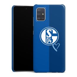 DeinDesign Galaxy A51 Handy Premium Case Smartphone Handyh&uuml;lle Schutzh&uuml;lle gl&auml;nzend Heart Schalke 04 Fc Schalke 04 Premium Case