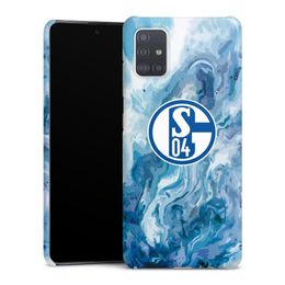 DeinDesign Galaxy A51 Handy Premium Case Smartphone Handyh&uuml;lle Schutzh&uuml;lle gl&auml;nzend Logo Fc Schalke 04 Merchandise Premium Case