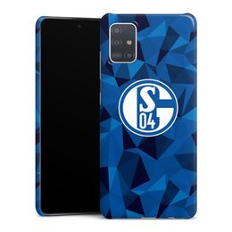 DeinDesign Galaxy A51 Handy Premium Case Smartphone Handyh&uuml;lle Schutzh&uuml;lle gl&auml;nzend Camouflage Fc Schalke 04 Muster Premium Case