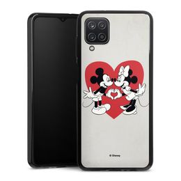DeinDesign Galaxy A12 Handy Silikon H&uuml;lle Case schwarz Handyh&uuml;lle Disney Heart