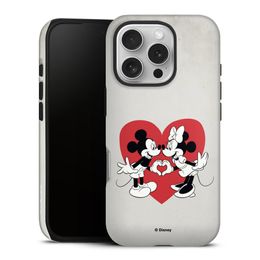 DeinDesign iPhone 16 Pro Handy Panzer Handyh&uuml;lle robuste Outdoor H&uuml;lle Schutzh&uuml;lle gl&auml;nzend Disney Heart Tough Case