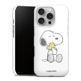 DeinDesign iPhone 16 Pro Handy Premium Case Smartphone Handyh&uuml;lle Schutzh&uuml;lle gl&auml;nzend Snoopy Love Peanuts Premium Case