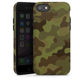 DeinDesign iPhone SE (2022) Handy Panzer Handyh&uuml;lle robuste Outdoor H&uuml;lle Schutzh&uuml;lle gl&auml;nzend Camouflage Tarnmuster Army Tough Case