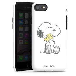DeinDesign iPhone SE (2020) Handy Panzer Handyh&uuml;lle robuste Outdoor H&uuml;lle Schutzh&uuml;lle gl&auml;nzend Snoopy Peanuts Love Tough Case