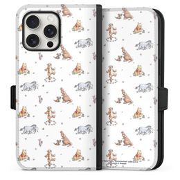 DeinDesign iPhone 15 Pro Max Handy Klapph&uuml;lle Handyh&uuml;lle aus Kunst Leder schwarz Flip Case Disney Winnie The Pooh Official Licensed Product Sideflip mit Lasche