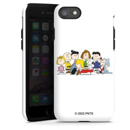 DeinDesign iPhone SE (2022) Handy Panzer Handyh&uuml;lle robuste Outdoor H&uuml;lle Schutzh&uuml;lle gl&auml;nzend Merchandise Kindheit Peanuts Tough Case
