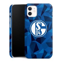 DeinDesign iPhone 12 mini Handy Premium Case Smartphone Handyh&uuml;lle Schutzh&uuml;lle gl&auml;nzend Camouflage Fc Schalke 04 Muster Premium Case