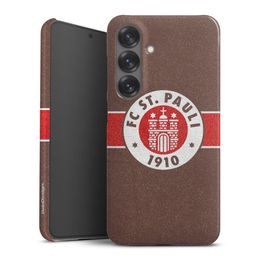 DeinDesign Galaxy S25 Handy Premium Case Smartphone Handyh&uuml;lle Schutzh&uuml;lle gl&auml;nzend Fc St. Pauli Logo Official Licensed Product Premium Case