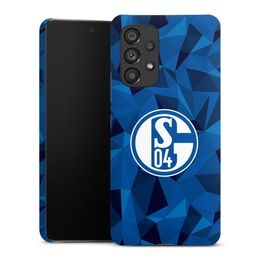 DeinDesign Galaxy A53 5G Handy Premium Case Smartphone Handyh&uuml;lle Schutzh&uuml;lle matt Fc Schalke 04 Muster Camouflage Premium Case
