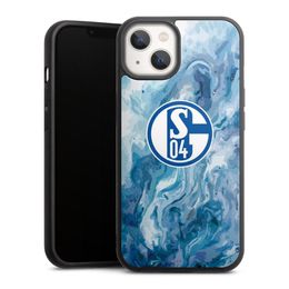 DeinDesign iPhone 13 Handy Gallery Case Handyh&uuml;lle 9H Geh&auml;rtetes Glas R&uuml;ckseite H&uuml;lle Logo Fc Schalke 04 Merchandise Gallery Case