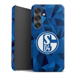 DeinDesign Galaxy S25 Handy Premium Case Smartphone Handyh&uuml;lle Schutzh&uuml;lle gl&auml;nzend Camouflage Fc Schalke 04 Muster Premium Case