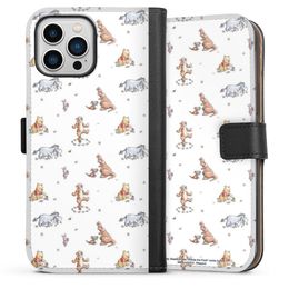 DeinDesign iPhone 13 Pro Max Handy Klapph&uuml;lle Handyh&uuml;lle aus Kunst Leder schwarz Flip Case Disney Winnie The Pooh Official Licensed Product Sideflip mit langer 