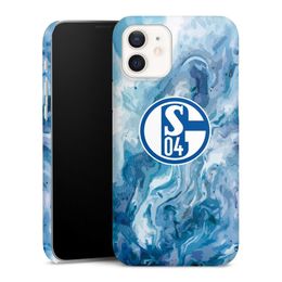 DeinDesign iPhone 12 Handy Premium Case Smartphone Handyh&uuml;lle Schutzh&uuml;lle matt Logo Fc Schalke 04 Merchandise Premium Case