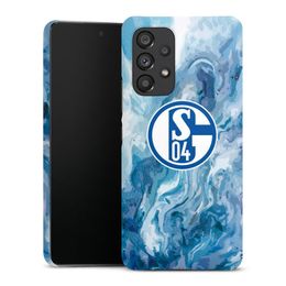 DeinDesign Galaxy A53 5G Handy Premium Case Smartphone Handyh&uuml;lle Schutzh&uuml;lle matt Fc Schalke 04 Logo Merchandise Premium Case