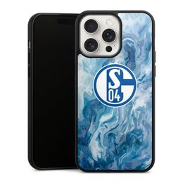 DeinDesign iPhone 15 Pro Max Handy Gallery Case Handyh&uuml;lle 9H Geh&auml;rtetes Glas R&uuml;ckseite H&uuml;lle Logo Fc Schalke 04 Merchandise Gallery Case