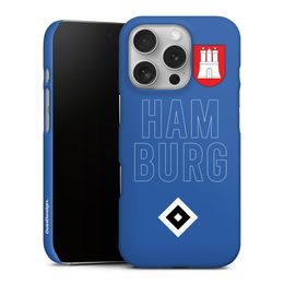 DeinDesign iPhone 16 Pro Handy Premium Case Smartphone Handyh&uuml;lle Schutzh&uuml;lle matt Official Licensed Product Hamburg Hamburger Sv Premium Case