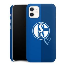 DeinDesign iPhone 12 mini Handy Premium Case Smartphone Handyh&uuml;lle Schutzh&uuml;lle matt Heart Schalke 04 Fc Schalke 04 Premium Case