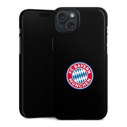 DeinDesign iPhone 15 Plus Handy Premium Case Smartphone Handyh&uuml;lle Schutzh&uuml;lle gl&auml;nzend Fc Bayern M&uuml;nchen Logo Official Licensed Product Premium Case