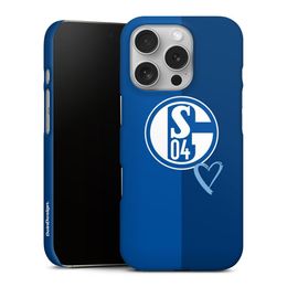 DeinDesign iPhone 16 Pro Handy Premium Case Smartphone Handyh&uuml;lle Schutzh&uuml;lle matt Heart Schalke 04 Fc Schalke 04 Premium Case