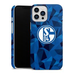DeinDesign iPhone 13 Pro Max Handy Premium Case Smartphone Handyh&uuml;lle Schutzh&uuml;lle matt Camouflage Fc Schalke 04 Muster Premium Case