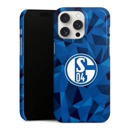 DeinDesign iPhone 15 Pro Max Handy Premium Case Smartphone Handyh&uuml;lle Schutzh&uuml;lle gl&auml;nzend Camouflage Fc Schalke 04 Muster Premium Case