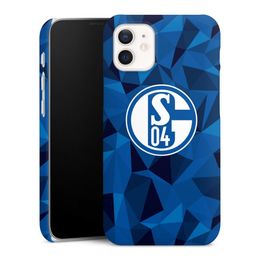 DeinDesign iPhone 12 mini Handy Premium Case Smartphone Handyh&uuml;lle Schutzh&uuml;lle matt Camouflage Fc Schalke 04 Muster Premium Case