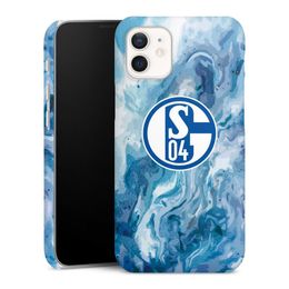 DeinDesign iPhone 12 mini Handy Premium Case Smartphone Handyh&uuml;lle Schutzh&uuml;lle matt Logo Fc Schalke 04 Merchandise Premium Case