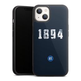 DeinDesign iPhone 13 Handy Gallery Case Handyh&uuml;lle 9H Geh&auml;rtetes Glas R&uuml;ckseite H&uuml;lle Karlsruher Sc Ksc Bundesliga Gallery Case