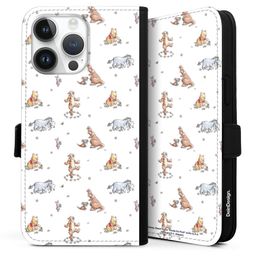 DeinDesign iPhone 14 Pro Max Handy Klapph&uuml;lle Handyh&uuml;lle aus Kunst Leder schwarz Flip Case Disney Winnie The Pooh Official Licensed Product Sideflip mit Lasche