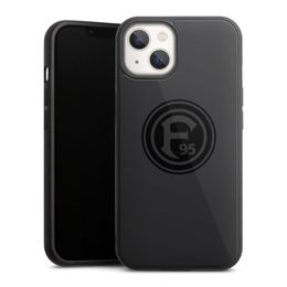 DeinDesign iPhone 13 Handy Gallery Case Handyh&uuml;lle 9H Geh&auml;rtetes Glas R&uuml;ckseite H&uuml;lle F95 Fortuna D&uuml;sseldorf Logo Gallery Case