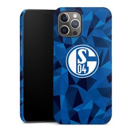 DeinDesign iPhone 12 Pro Max Handy Premium Case Smartphone Handyh&uuml;lle Schutzh&uuml;lle matt Camouflage Fc Schalke 04 Muster Premium Case